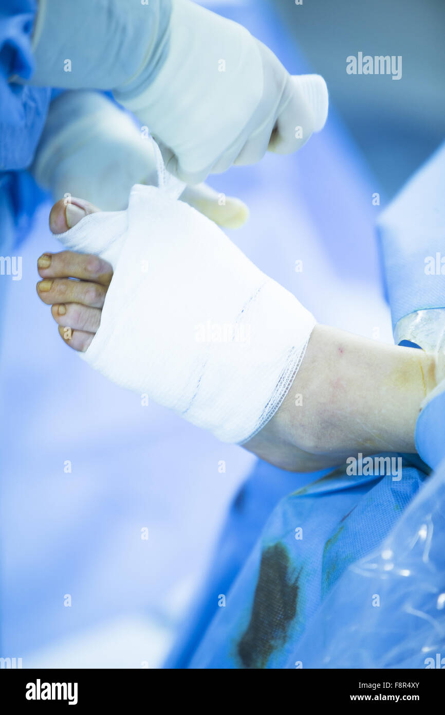 Hospital emergency orthopedics and traumatology surgery operating room ...