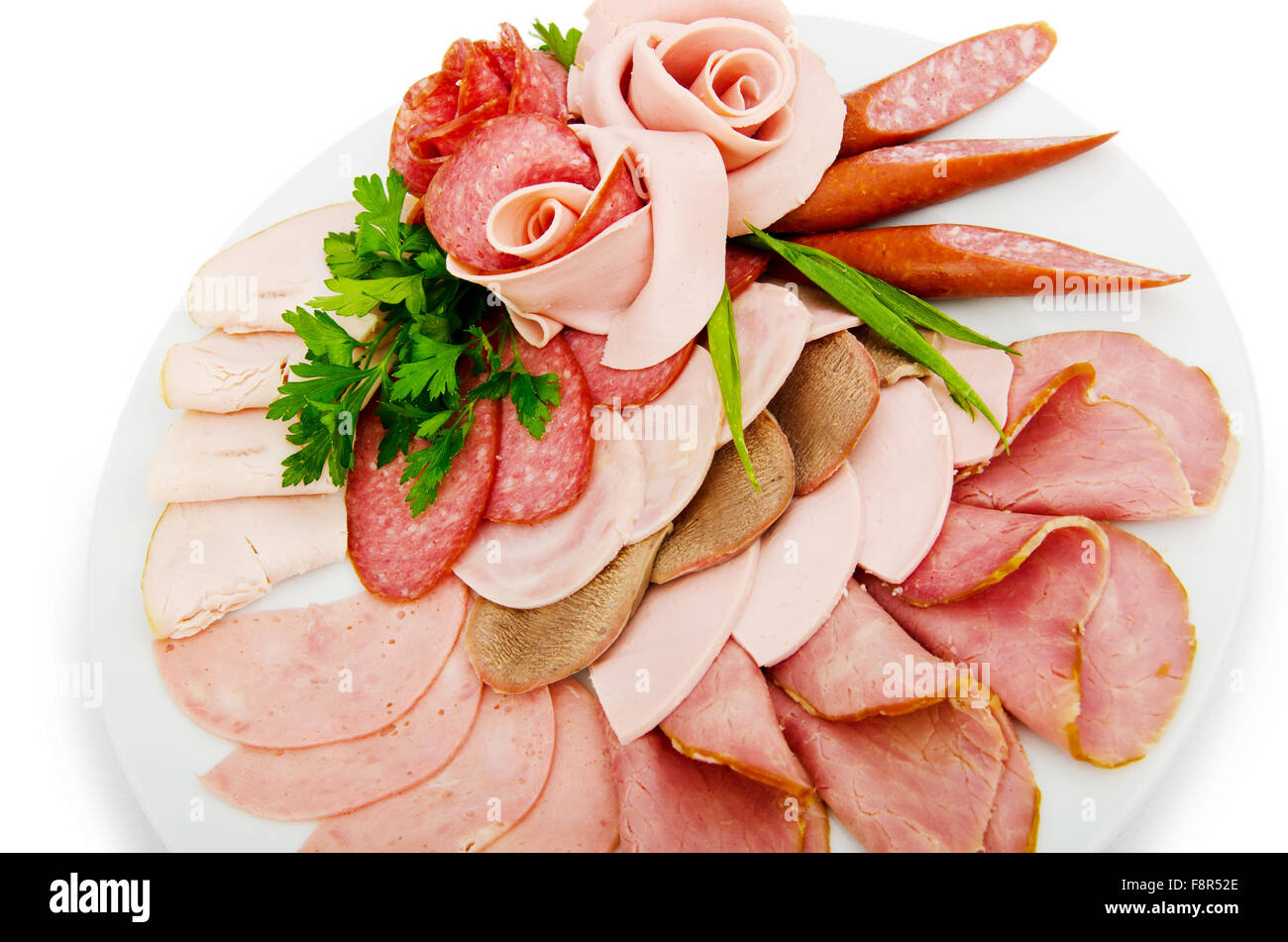 Meat selection in the plate Stock Photo - Alamy