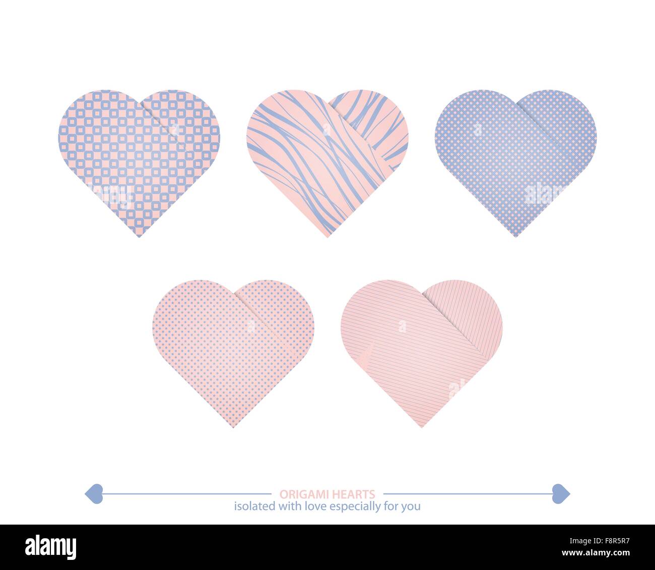 Handmade paper hearts on Stock Vector Images - Alamy