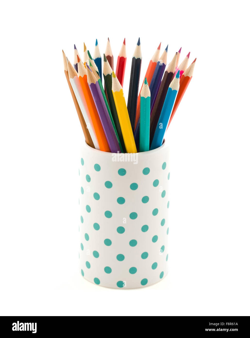 Colouring pencils on white background Stock Photo - Alamy