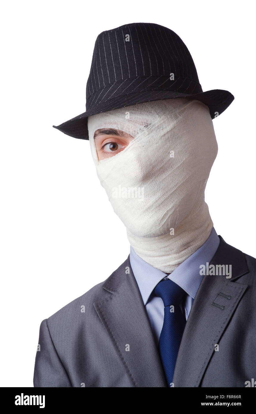 Man covered in medical bandages Stock Photo - Alamy