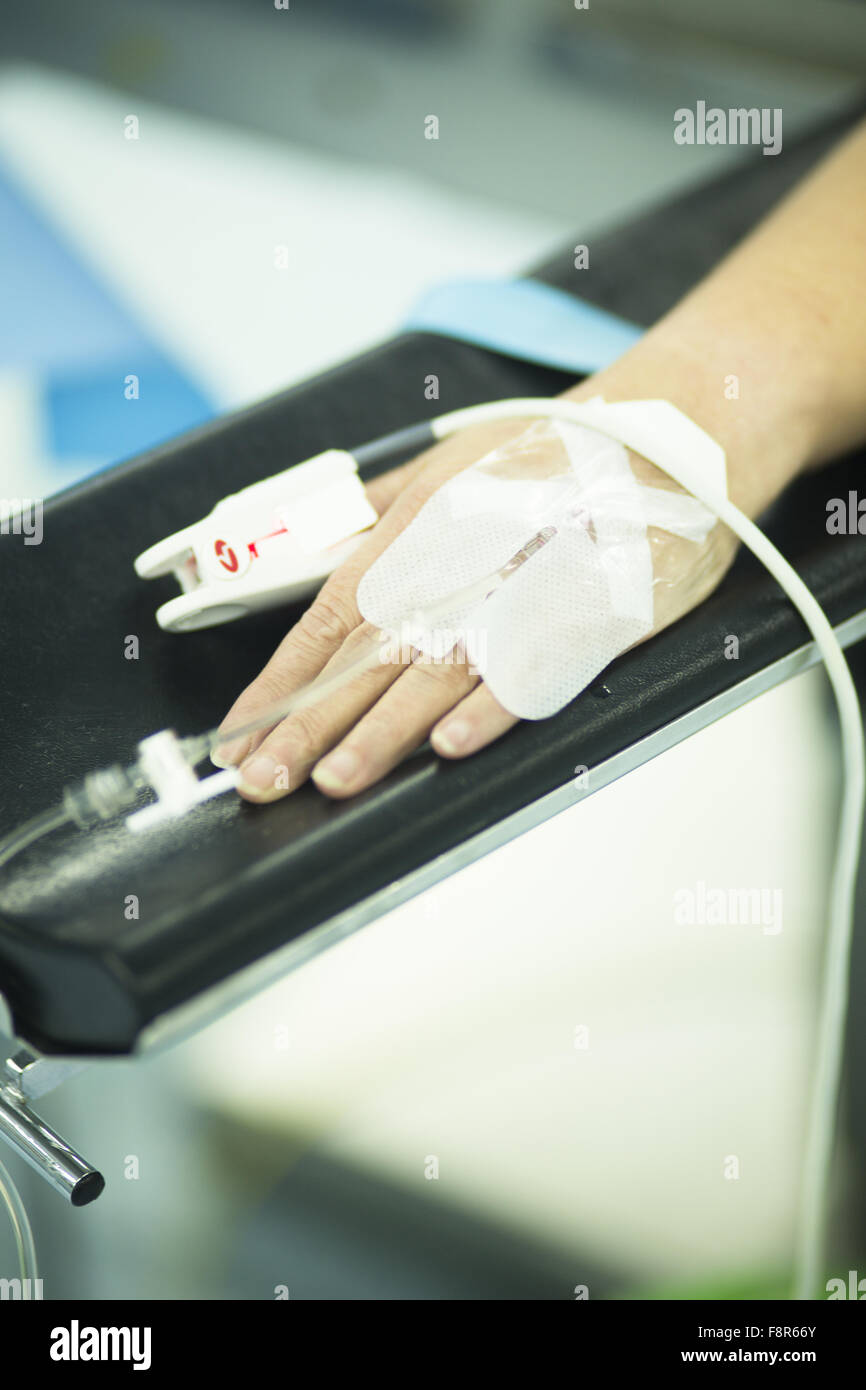 Patient hand immobilized in hospital emergency surgery emergency ...