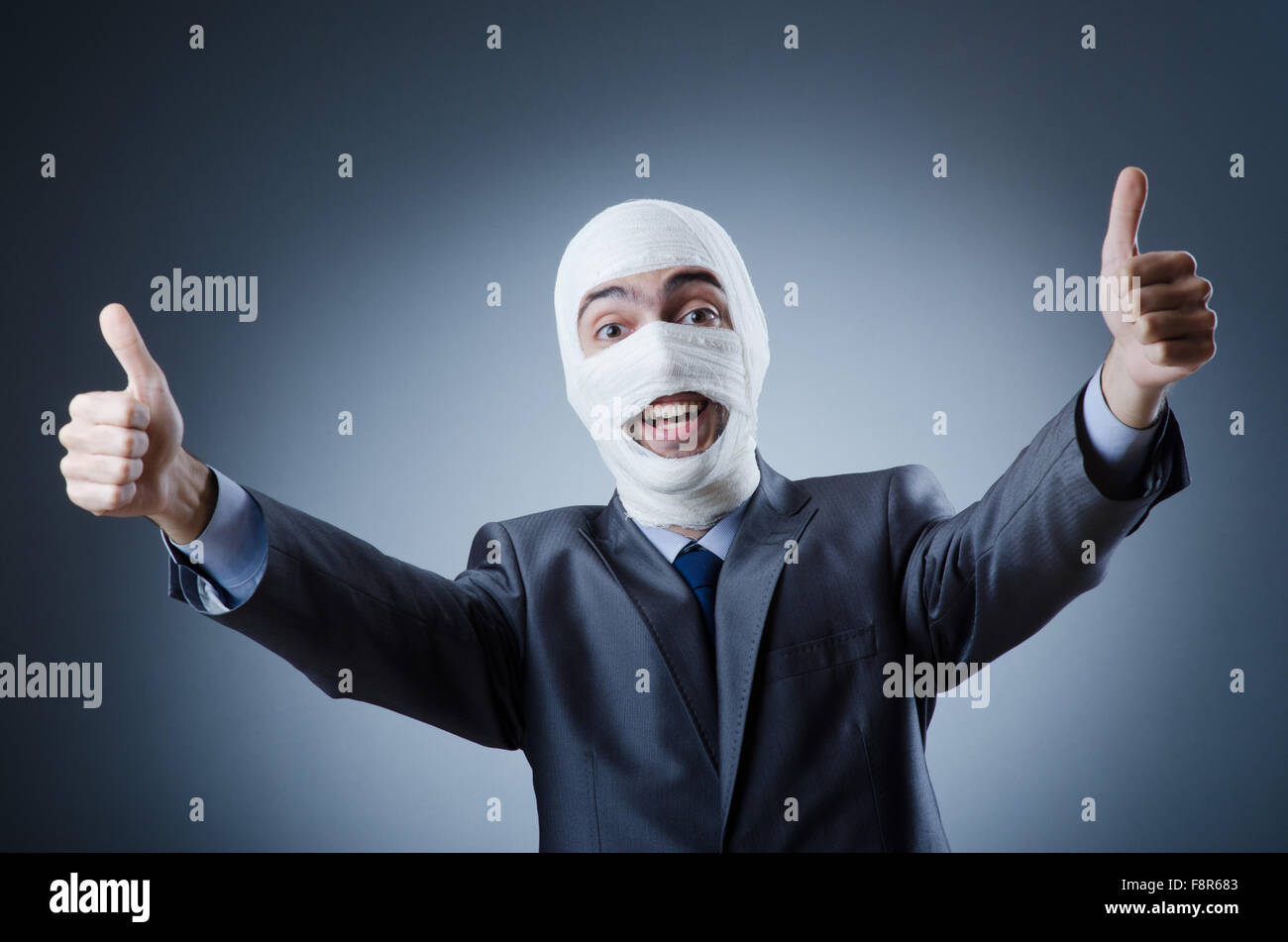 Man covered in medical bandages Stock Photo - Alamy