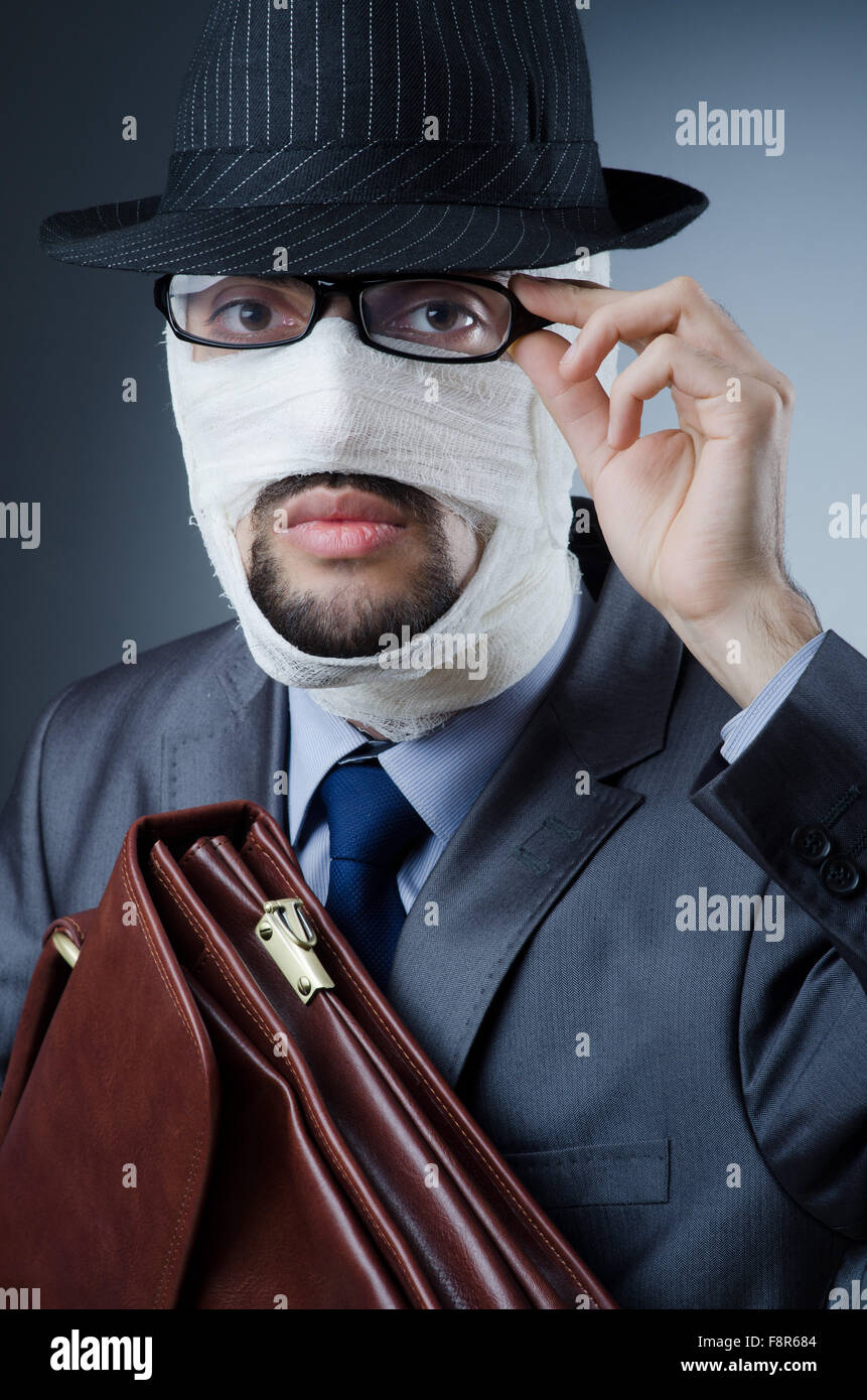 Man covered in medical bandages Stock Photo - Alamy