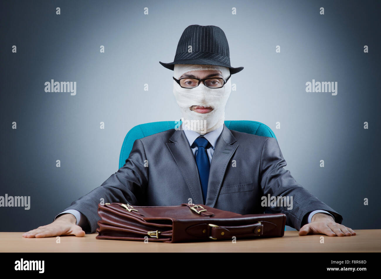 Man covered in medical bandages Stock Photo - Alamy