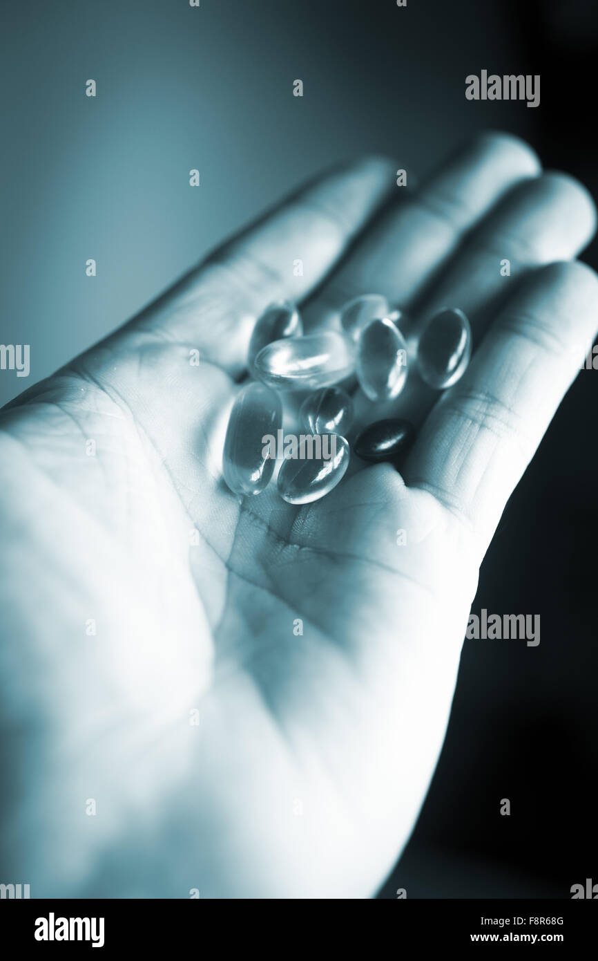 Cod liver fish oil omega 3, 6 and 9 capsules health food supplements in ...