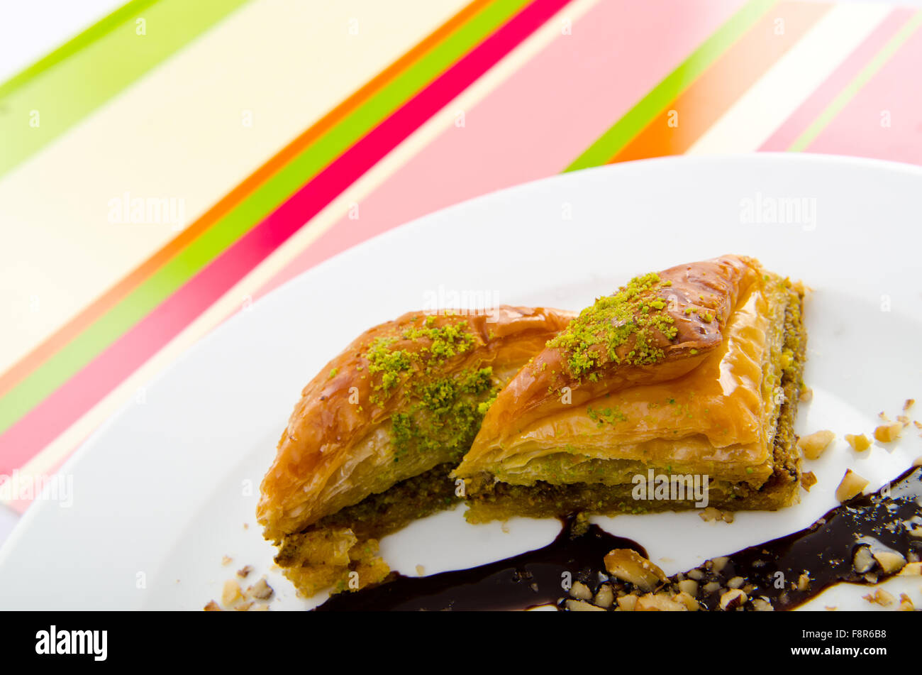 Sweet dessert in the plate Stock Photo - Alamy