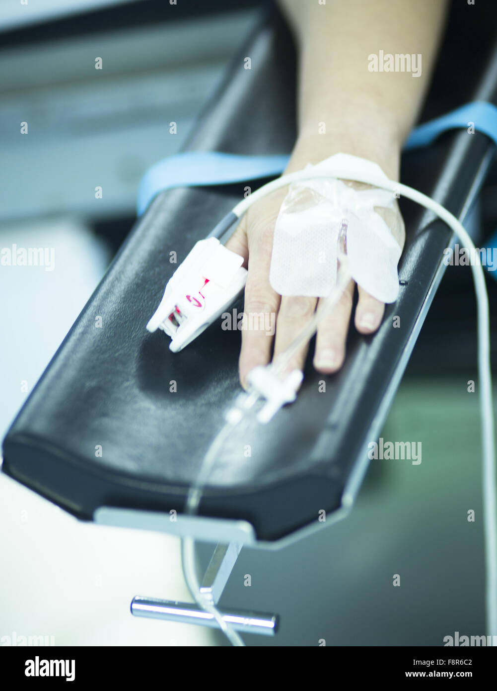 Patient hand immobilized in hospital emergency surgery emergency ...