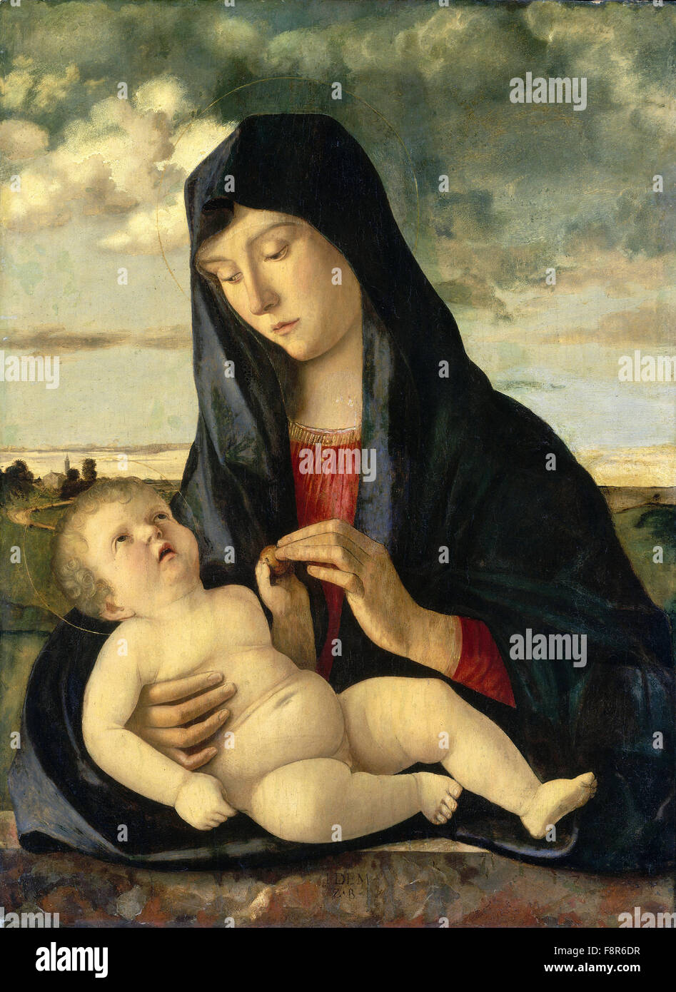 Giovanni Bellini - Giambellino - Madonna and Child in a Landscape Stock Photo - Alamy