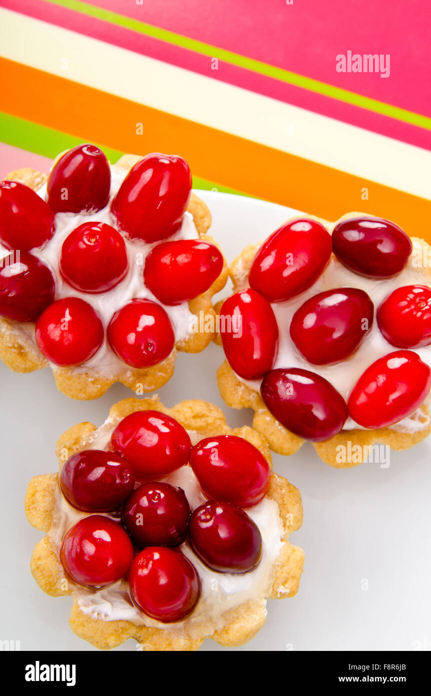 Fruit pastries in the plate Stock Photo - Alamy