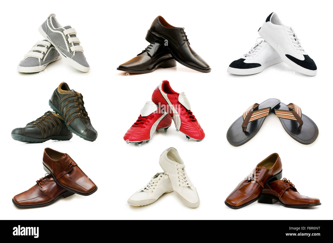 Various shoes isolated on the white Stock Photo - Alamy
