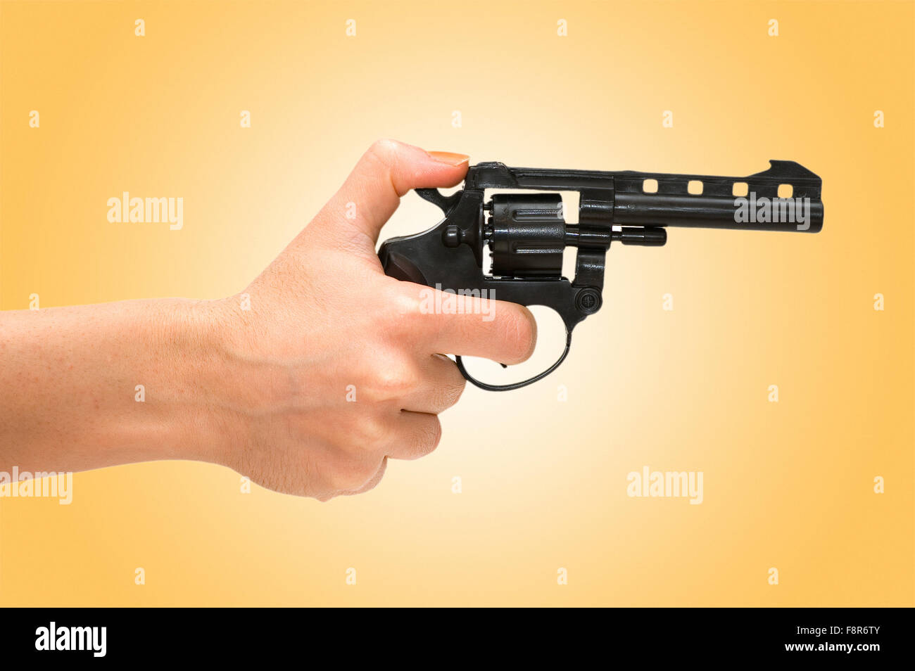 White woman pointing revolver at hi-res stock photography and images ...