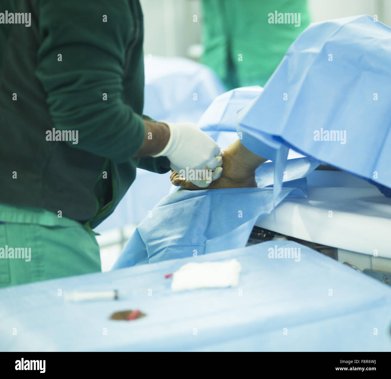 Patient hand immobilized in hospital emergency surgery emergency ...