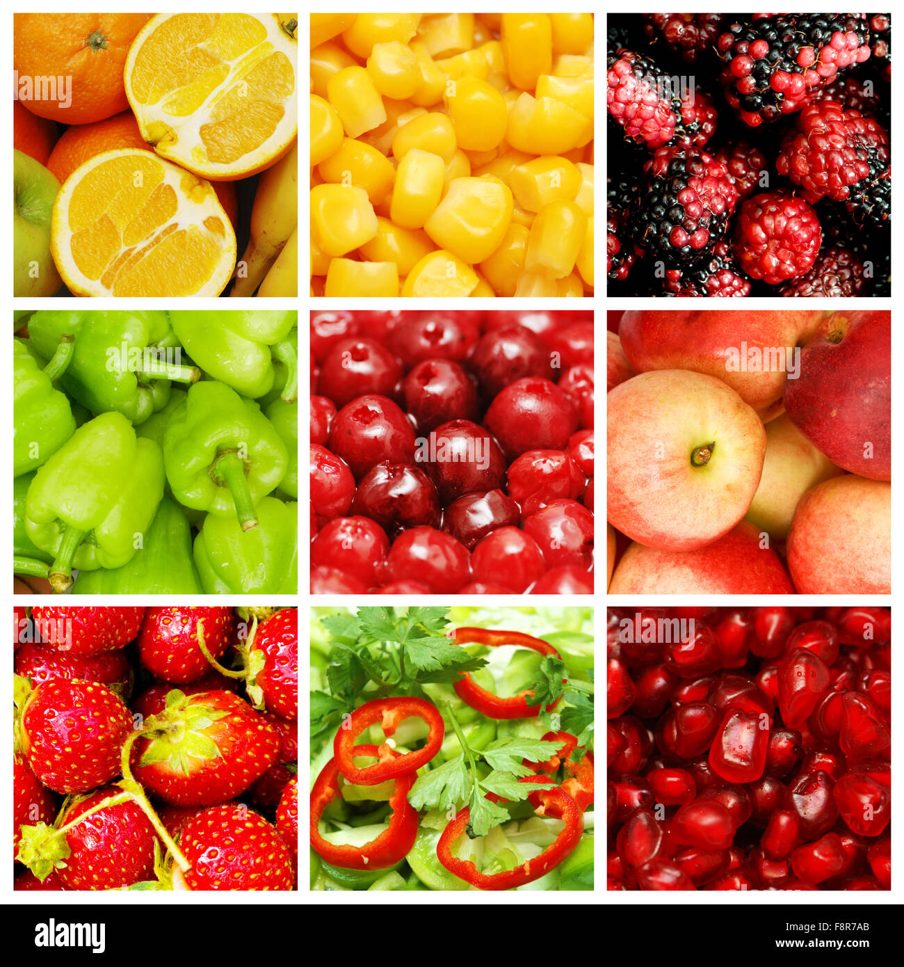 Set of various food items Stock Photo - Alamy