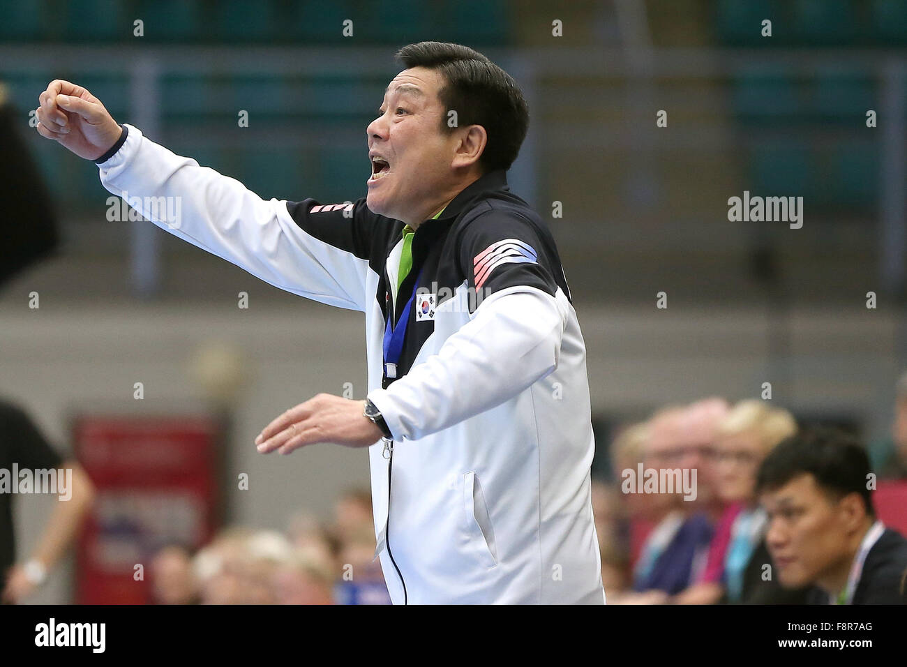 Kolding, Denmark. 10th Dec, 2015. Korea's coach Chul Young Lim during ...