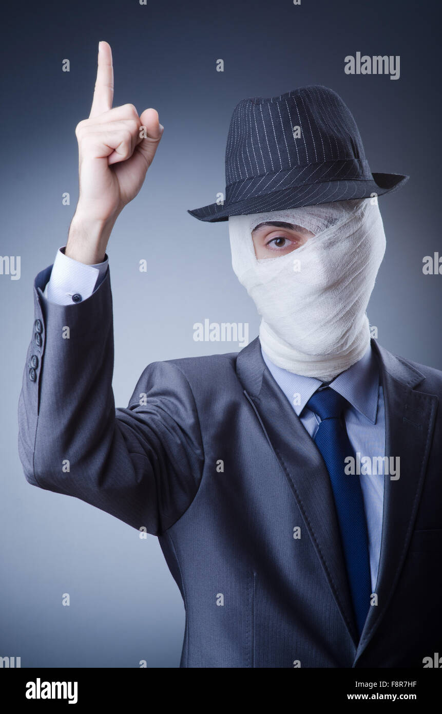Man covered in medical bandages Stock Photo - Alamy