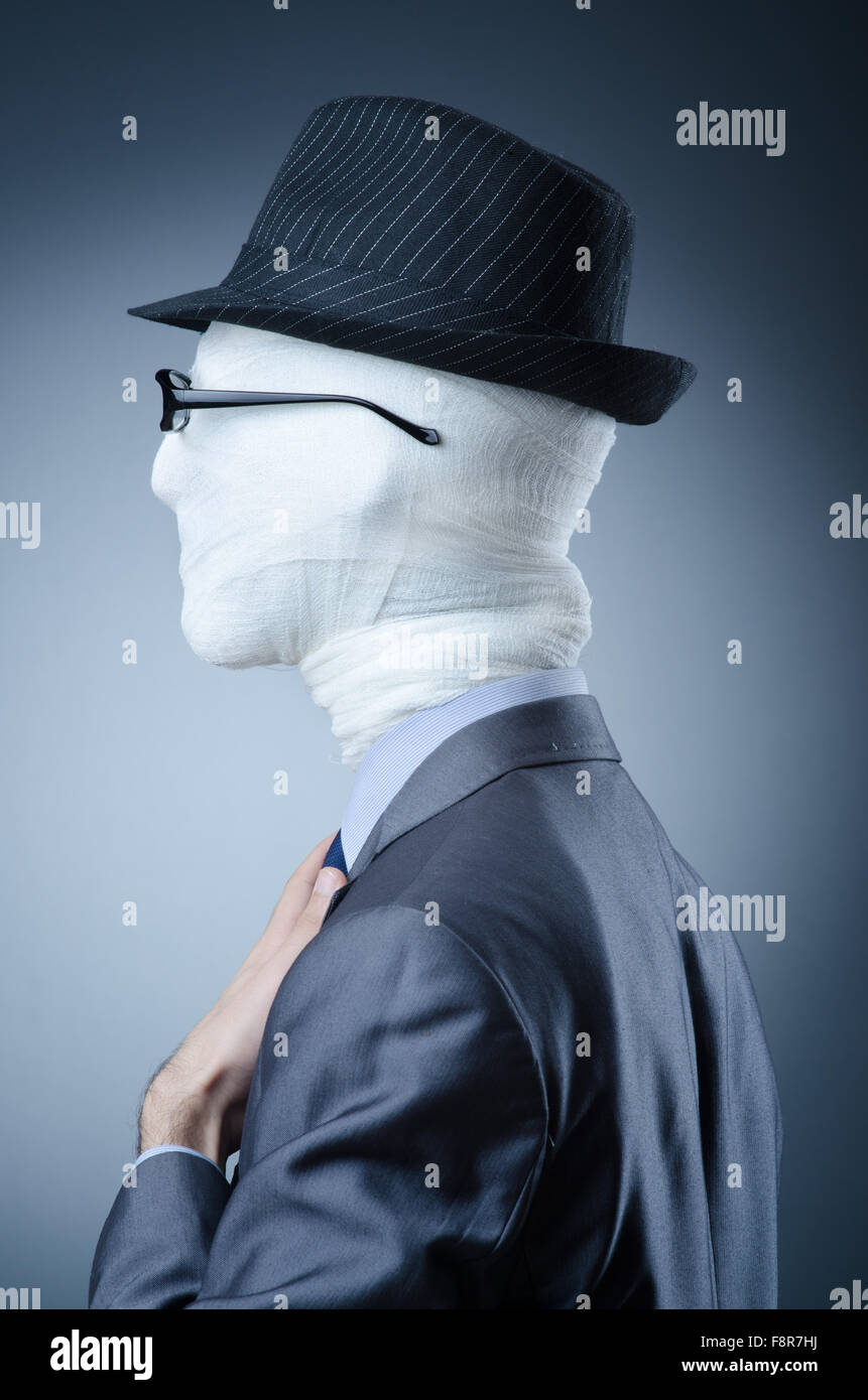 Man covered in medical bandages Stock Photo - Alamy