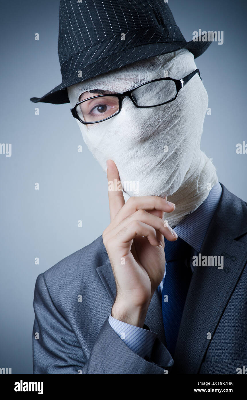 Man covered in medical bandages Stock Photo - Alamy