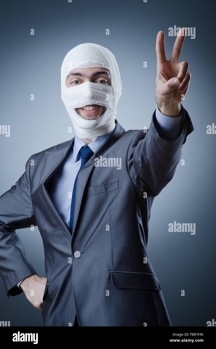Man covered in medical bandages Stock Photo - Alamy