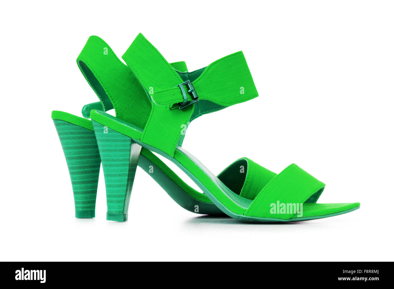Green Female shoes in fashion concept Stock Photo - Alamy