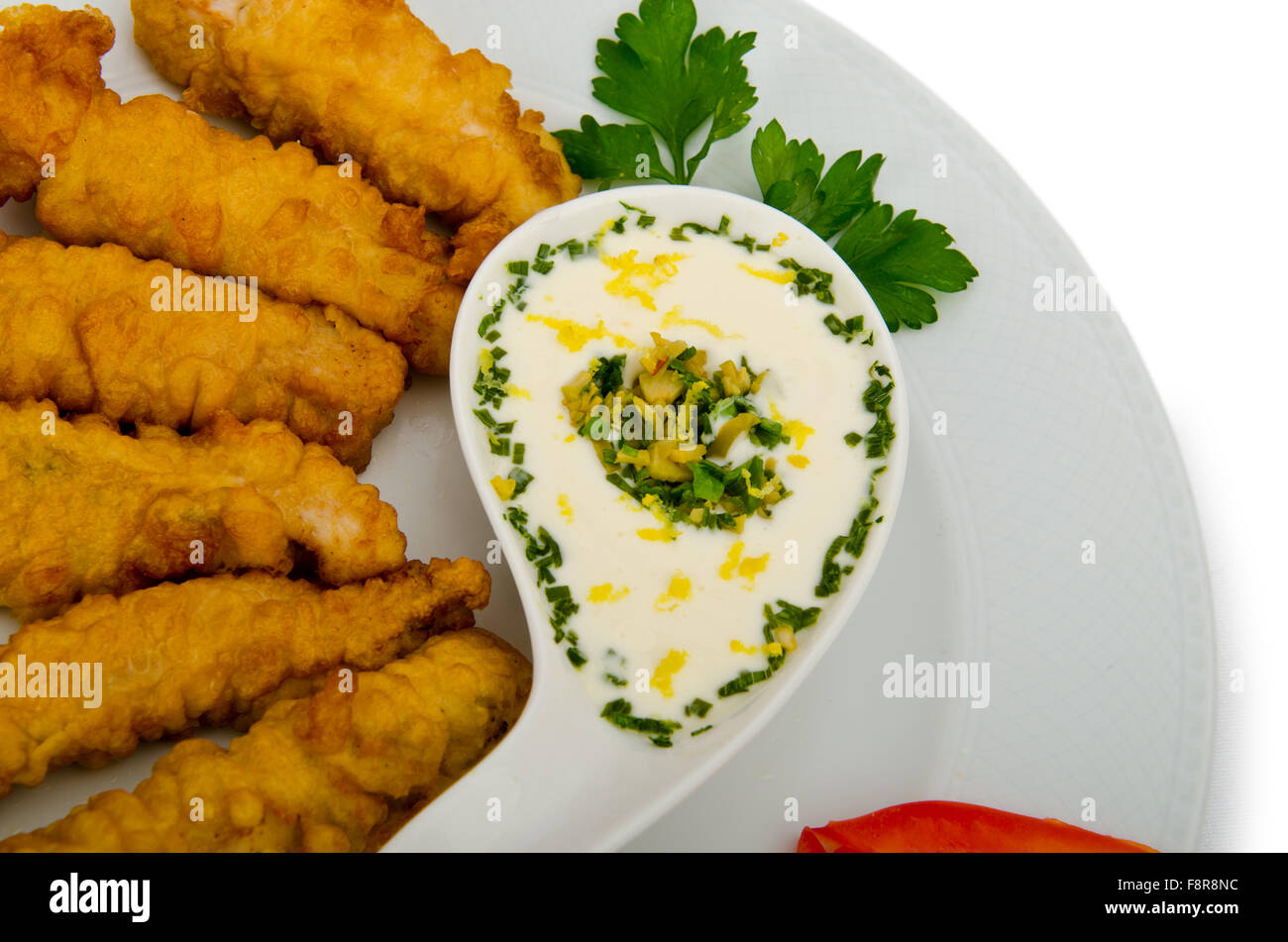 Chicken kebab in the plate Stock Photo - Alamy