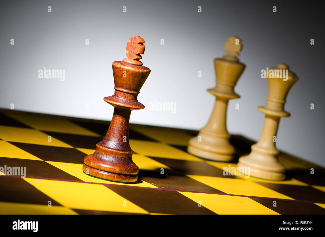 Chess concept with various pieces Stock Photo - Alamy