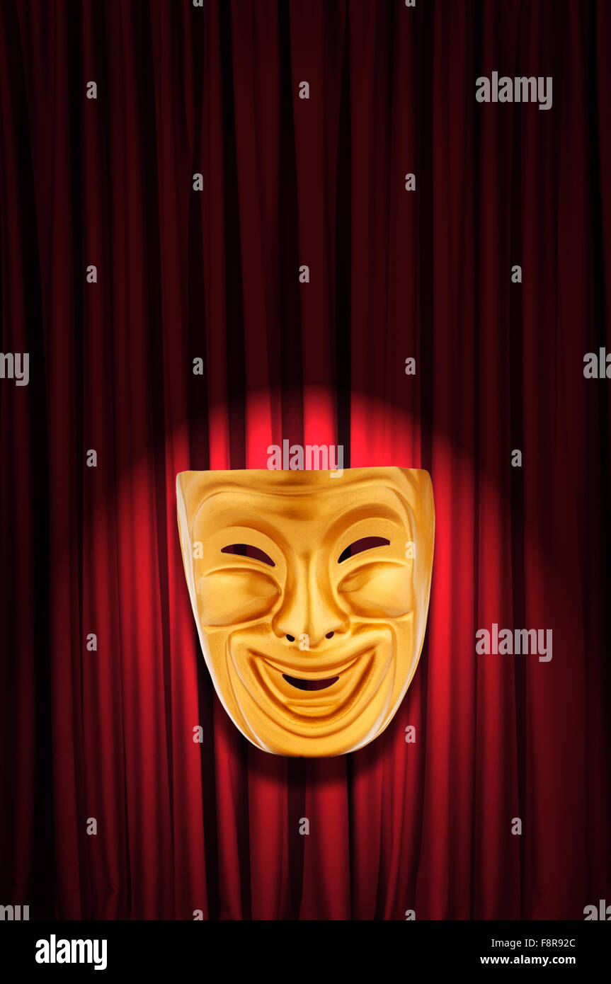 Theatre performance concept with masks Stock Photo - Alamy