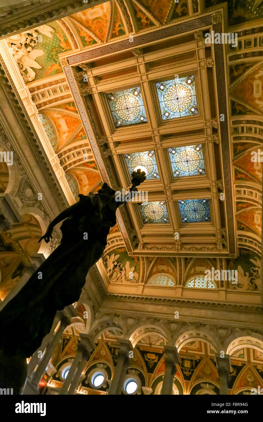 Library of Congress Ceiling Stock Photo - Alamy
