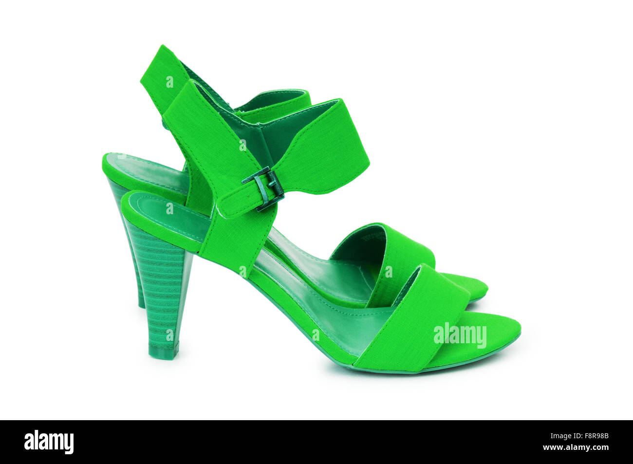 Green Female shoes in fashion concept Stock Photo - Alamy