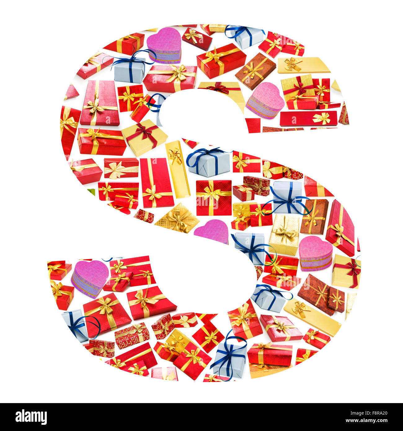 S Letter - Alphabet made of giftboxes Stock Photo - Alamy