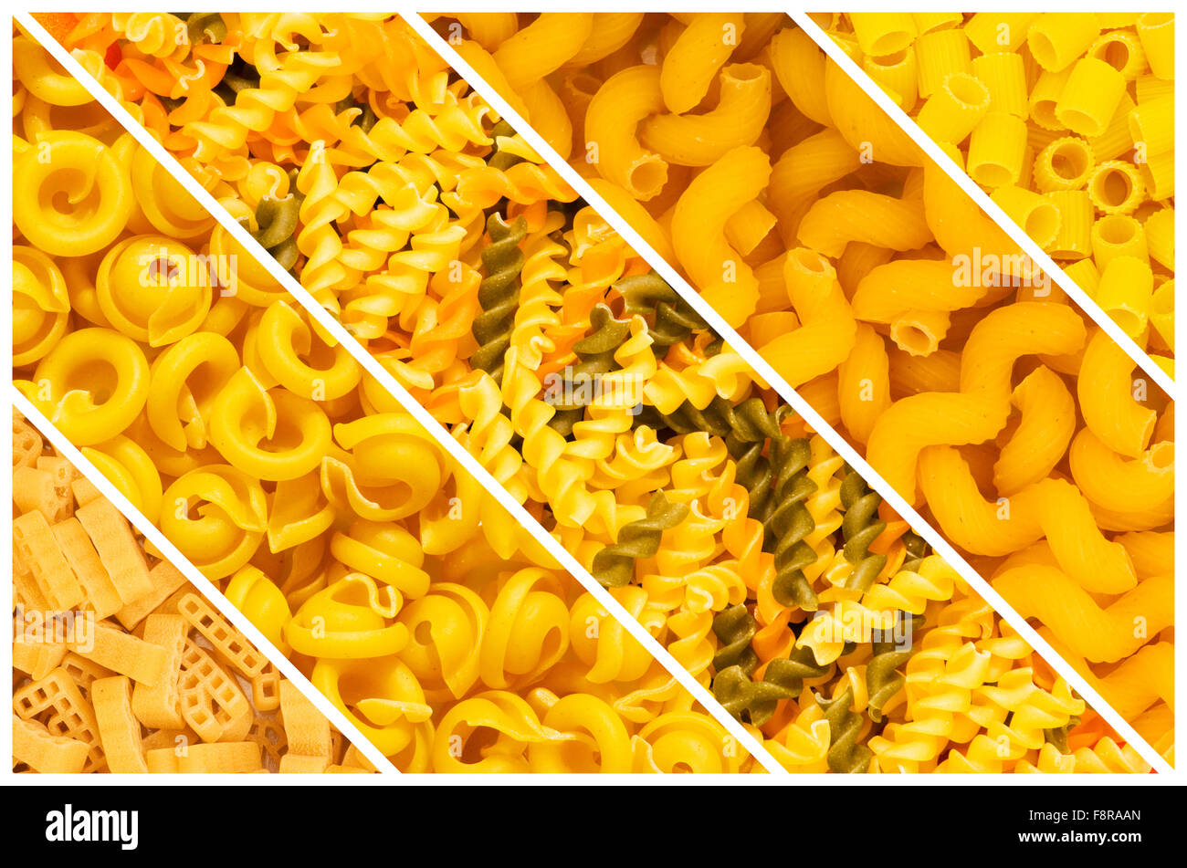 Set of various pasta backgrounds Stock Photo - Alamy