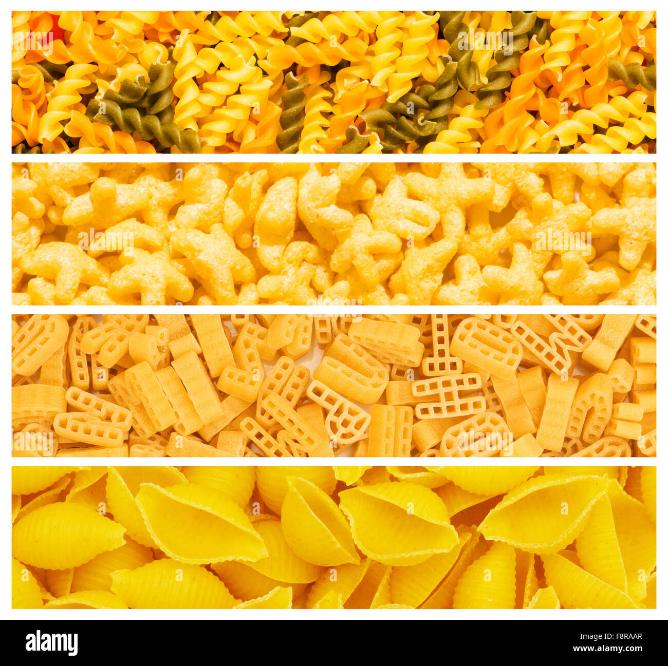 Set of various pasta backgrounds Stock Photo - Alamy