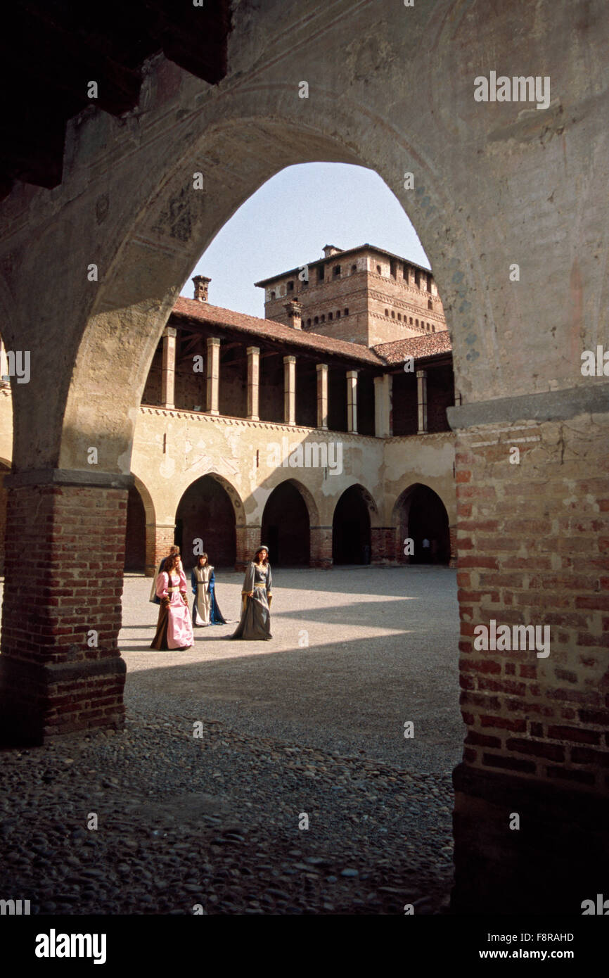 Italy, Lombardy, Pandino, Castello Visconteo, Visconteo Castle Stock ...