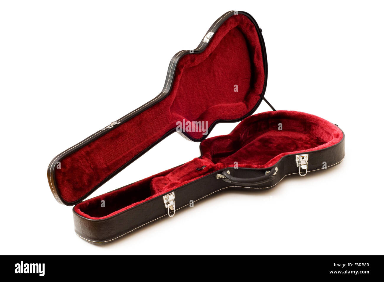 Guitar case isolated on the white background Stock Photo - Alamy