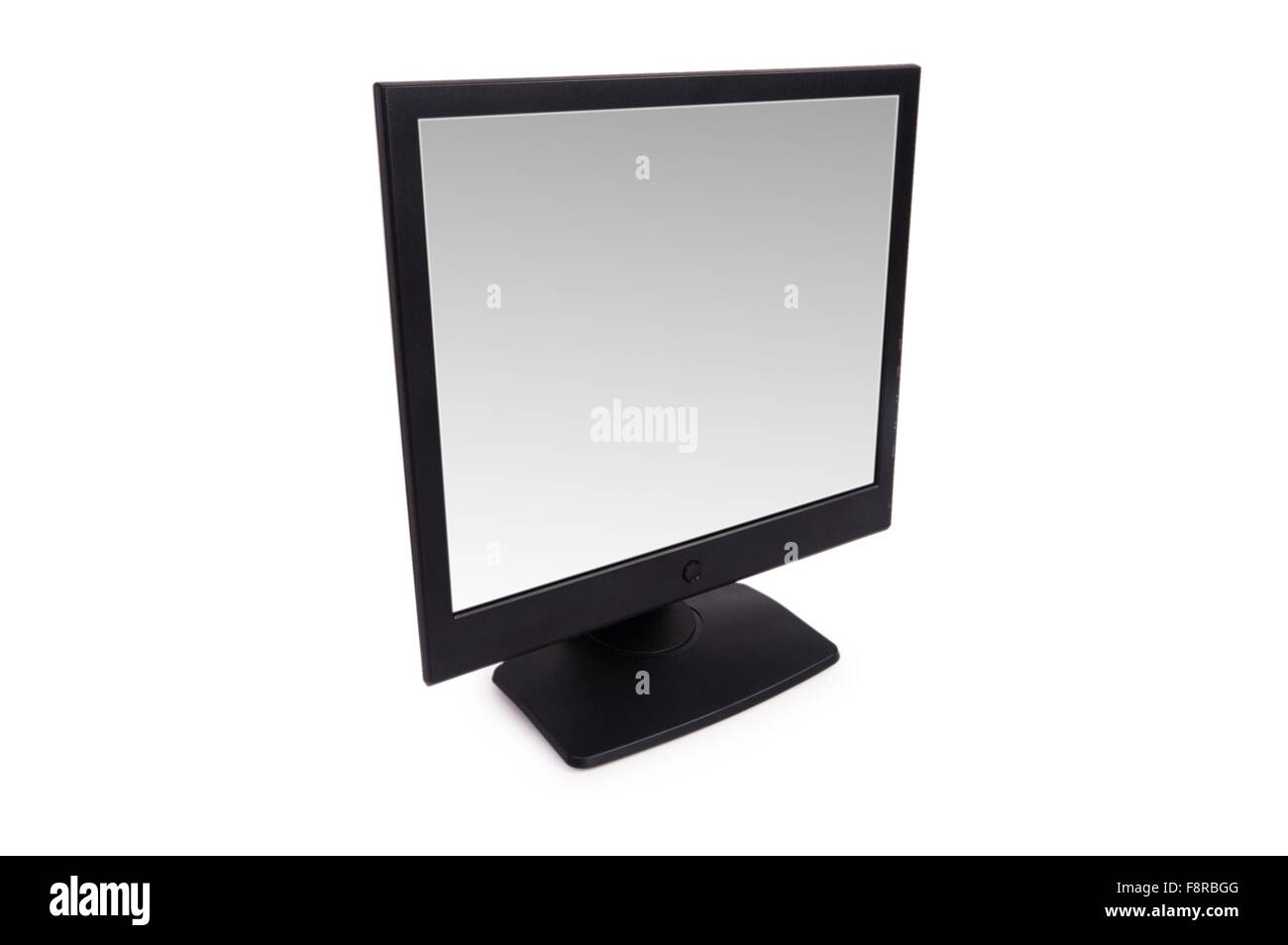 Black lcd monitor isolated on the white Stock Photo - Alamy