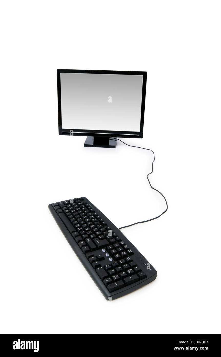 Desktop computer isolated on the white background Stock Photo - Alamy