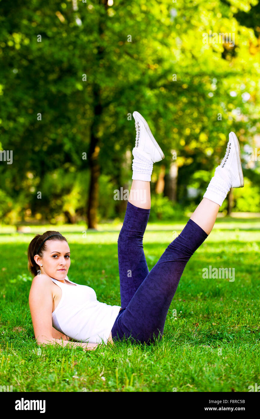 recreational exercise in nature, fresh air Stock Photo - Alamy