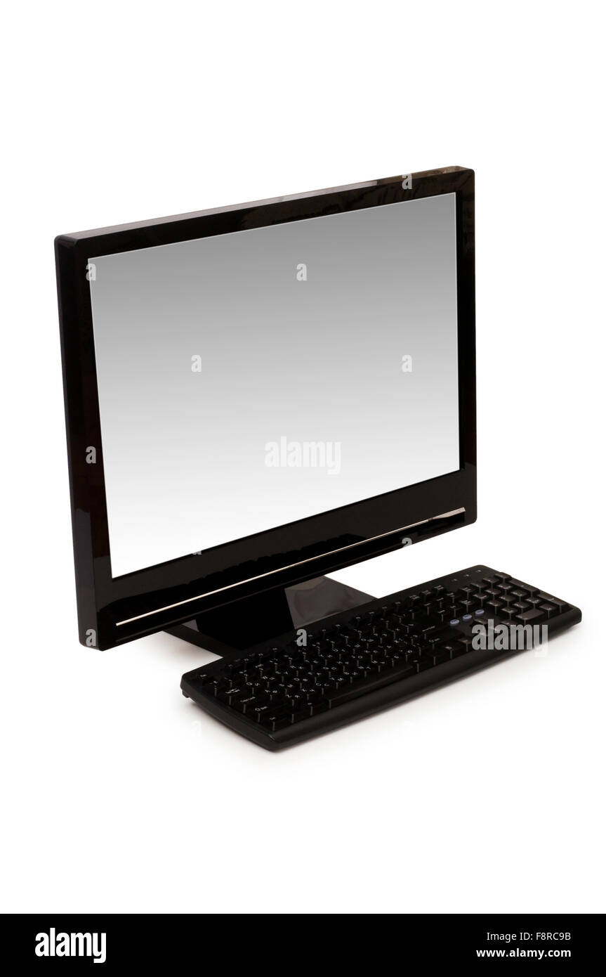 Desktop computer isolated on the white background Stock Photo - Alamy