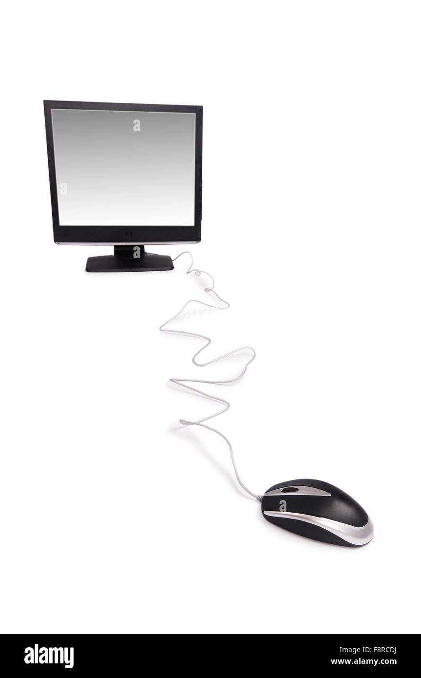 Desktop computer isolated on the white background Stock Photo - Alamy
