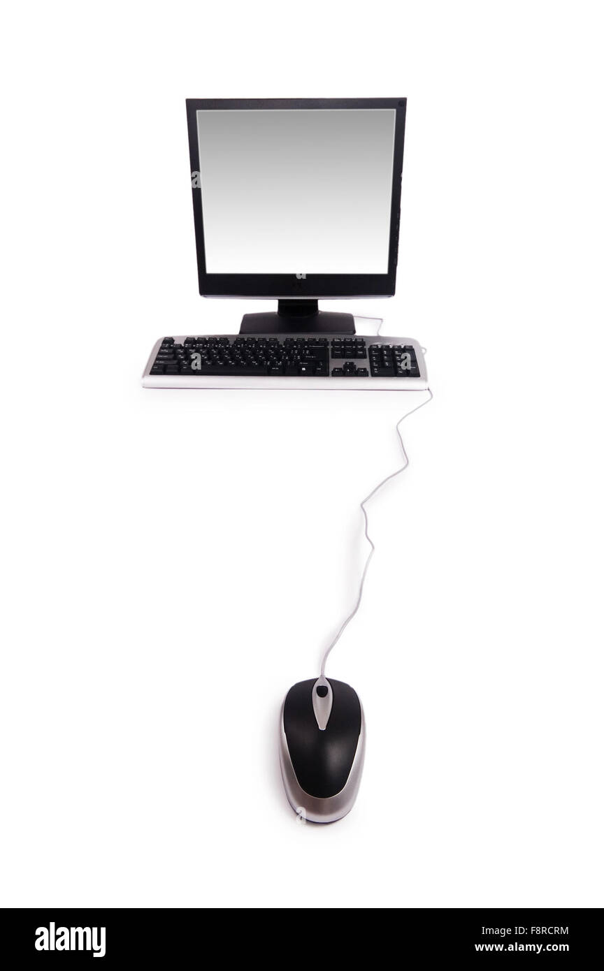 Desktop computer isolated on the white background Stock Photo - Alamy