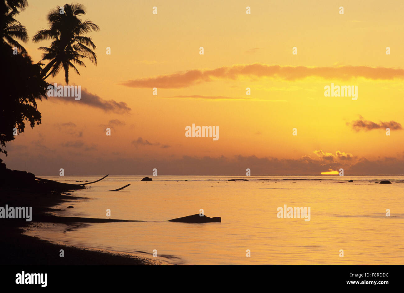 Fiji Islands, Taveuni Island, Waiyevo Sunset Stock Photo - Alamy