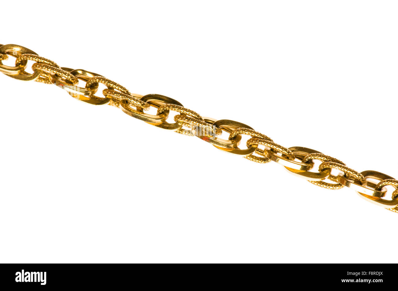 Golden chain isolated on the white background Stock Photo - Alamy
