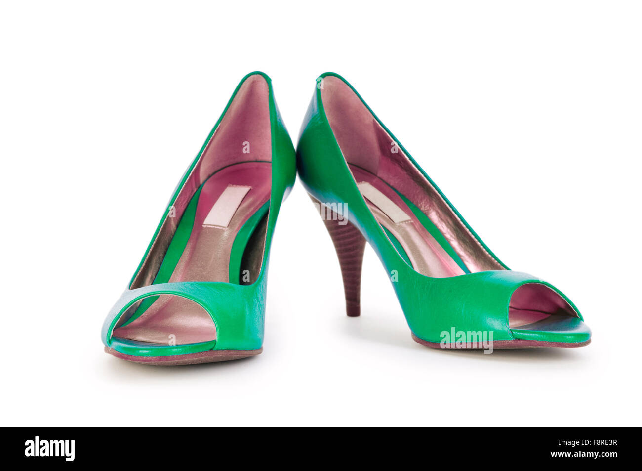 Green Female shoes in fashion concept Stock Photo - Alamy
