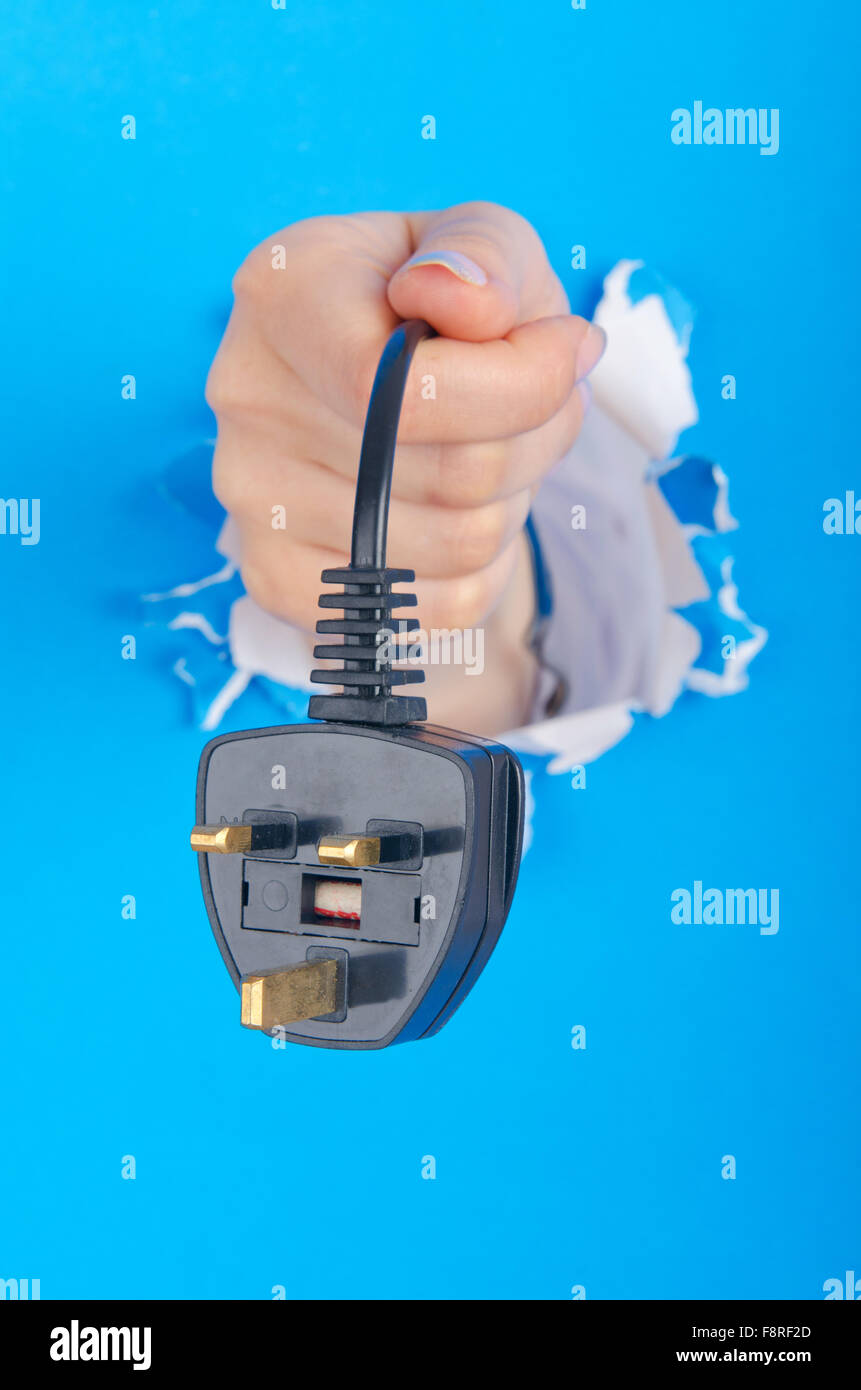 Hand two pin power hi-res stock photography and images - Alamy