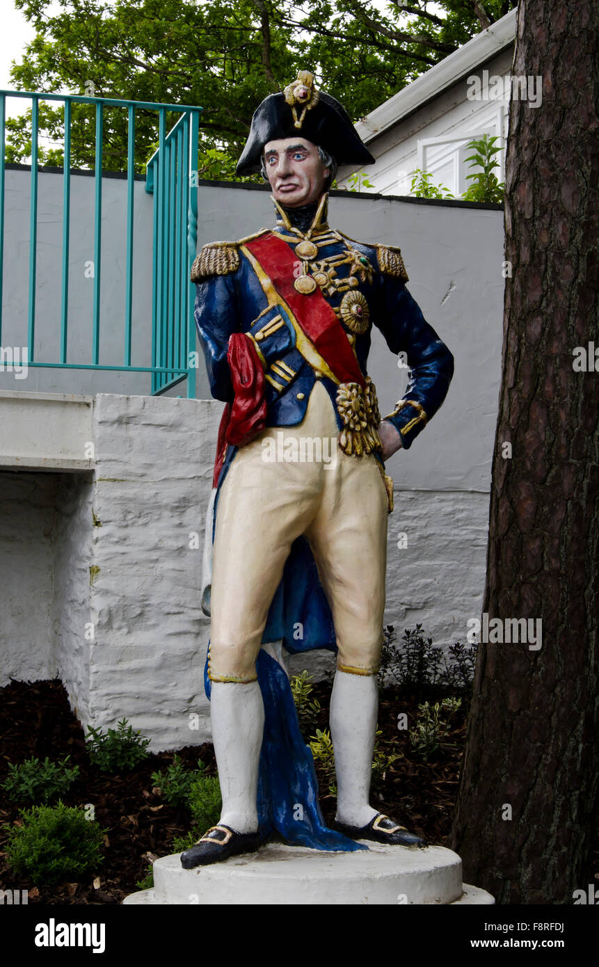 Statue of Nelson at Portmeirion, the village in North Wales that ...