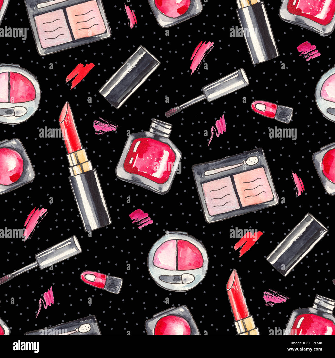 Watercolor Make up background Stock Photo - Alamy