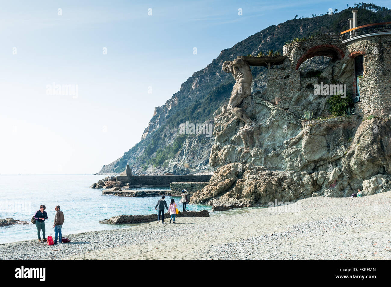 Il Gigante or The Giant: the statue of Neptune at Monterosso al Mare in ...