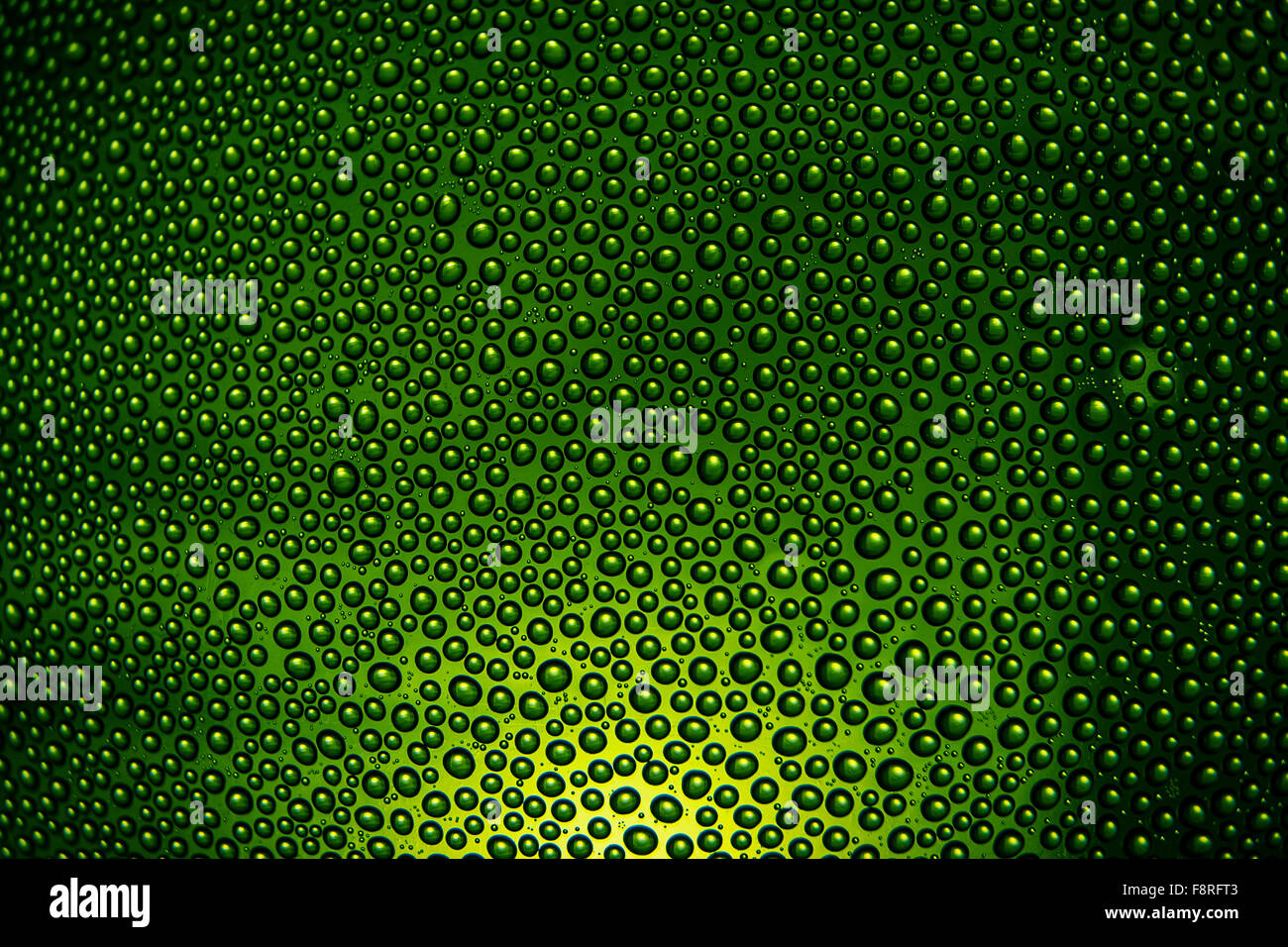 Water condensation droplets on a green plastic bottle Stock Photo - Alamy