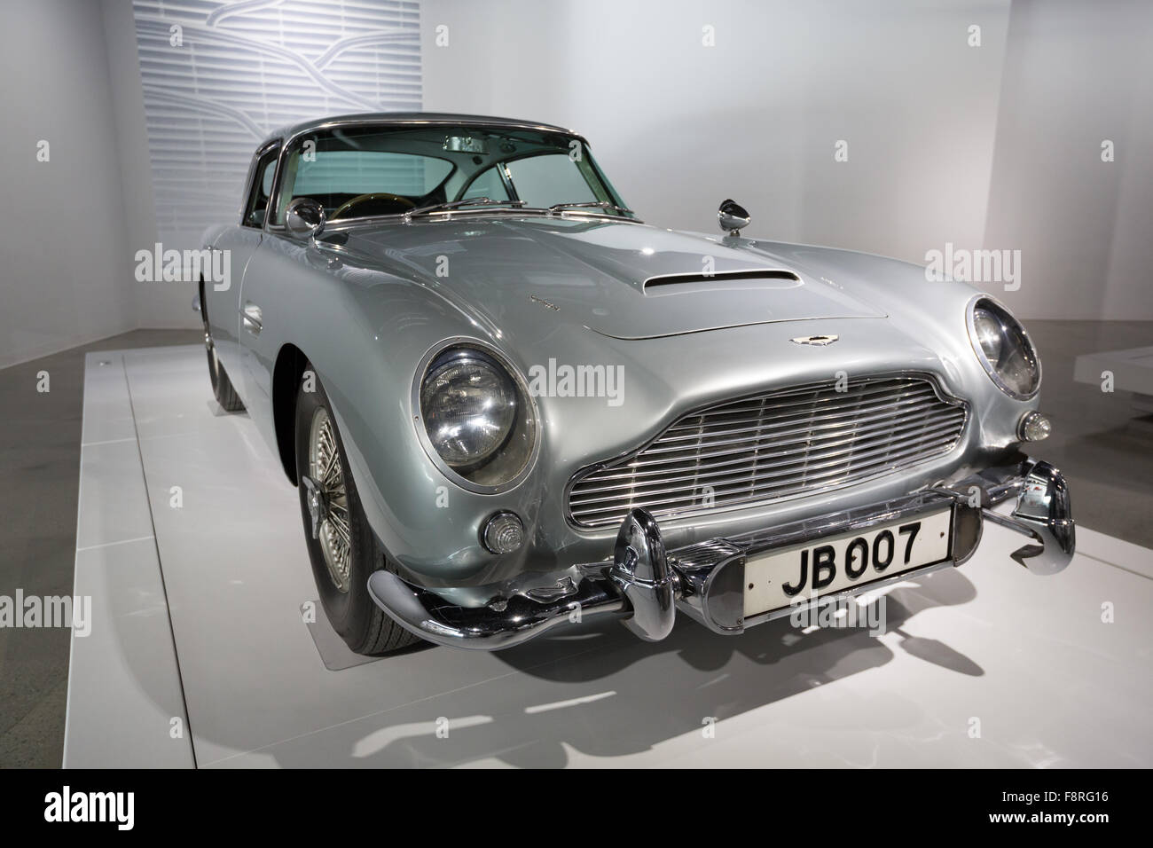 James Bond's 1964 Aston Martin DB5 from the 1964 movie Goldfinger, at ...