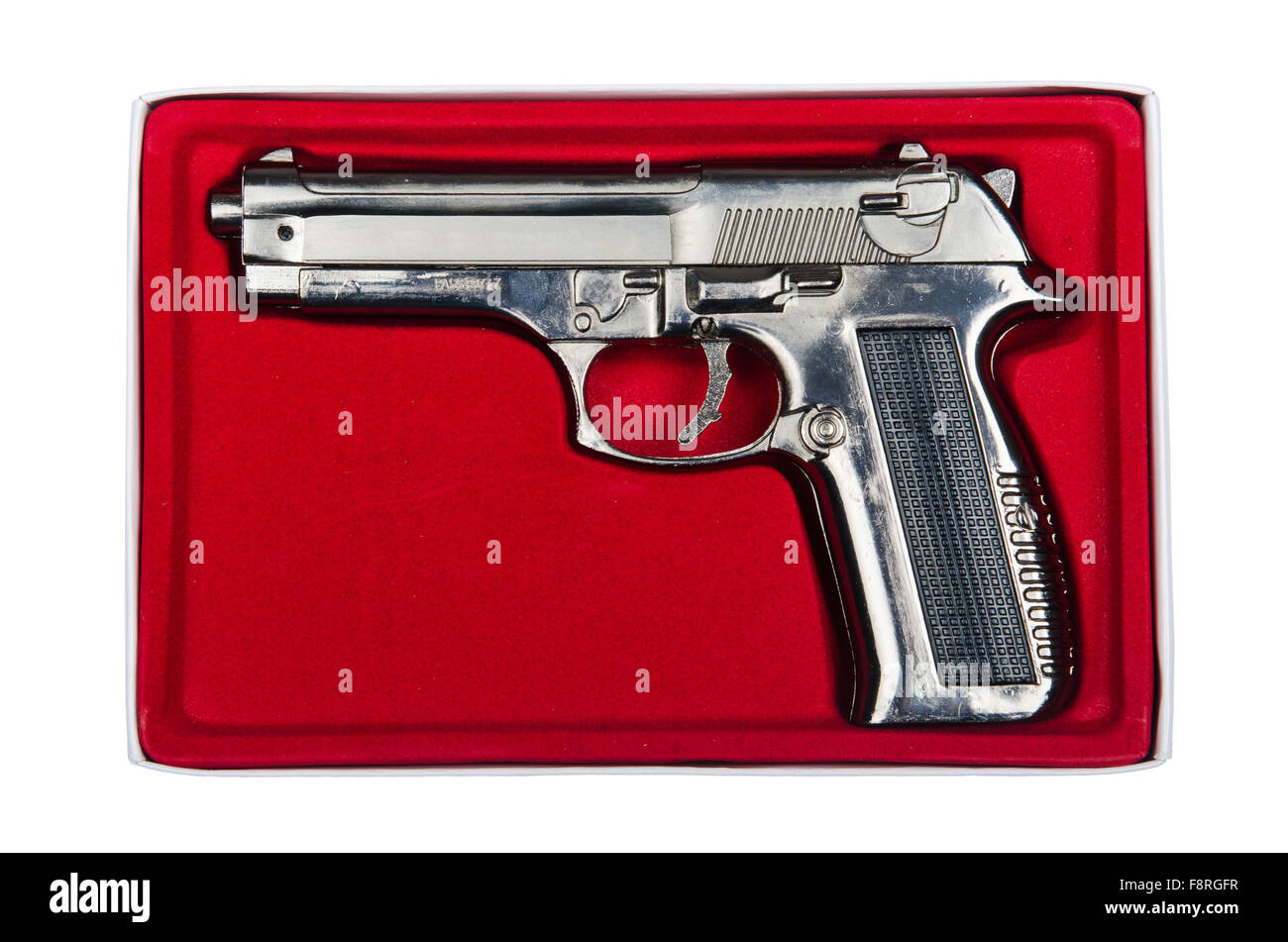Hand gun isolated on the white background Stock Photo - Alamy
